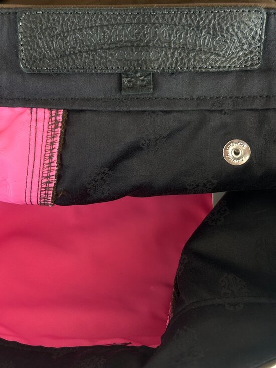 Chrome Hearts | Shorts | Chrome Hearts Brown Nylon Leather Cross Patch ...